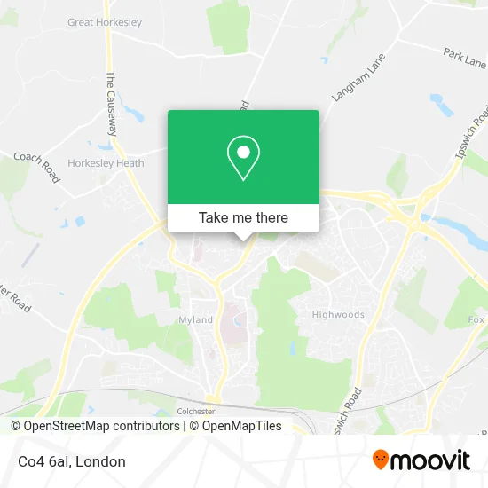 How to Get to Co4 6al in Colchester by Bus or Train?