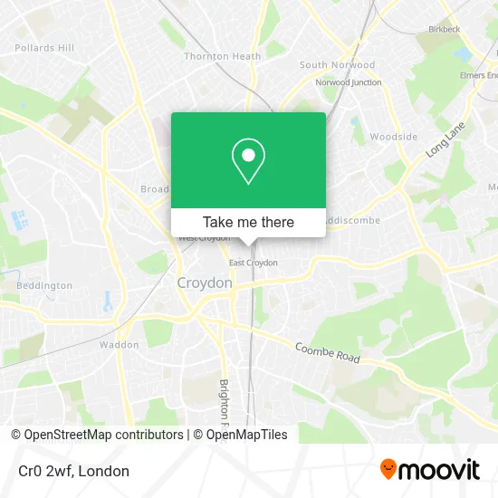 How to Get to Cr0 2wf in Croydon by Train, Bus, Tube or Tramlink?