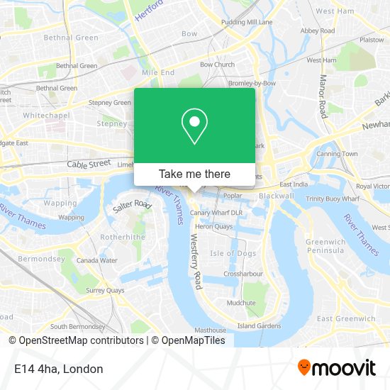 How to Get to E14 4ha in Canary Wharf by Tube, Bus or Train?