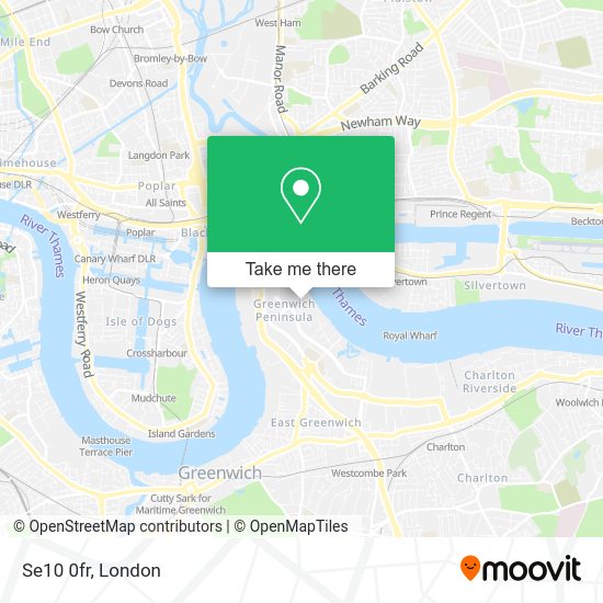 How to Get to Se10 0fr in North Greenwich by Train, Bus or Tube?