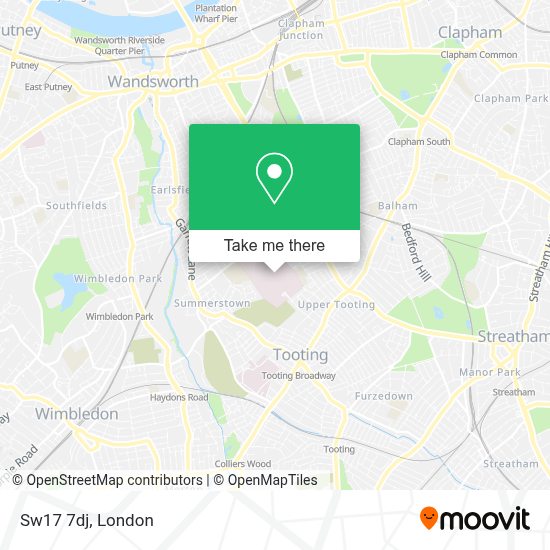 How to Get to Sw17 7dj in Tooting by Bus, Tube or Train?