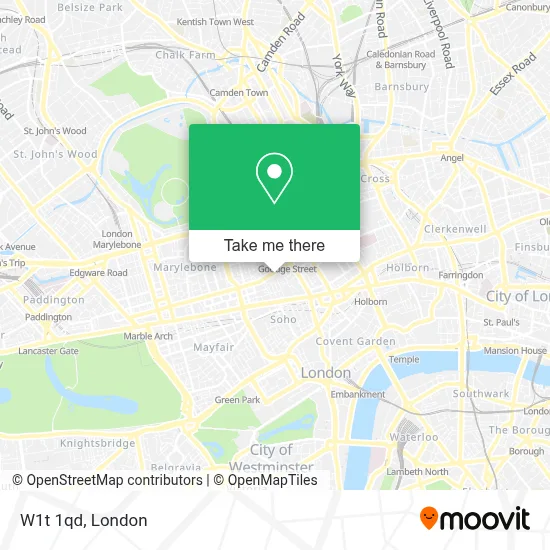 How to Get to W1t 1qd in Fitzrovia by Train or Bus?