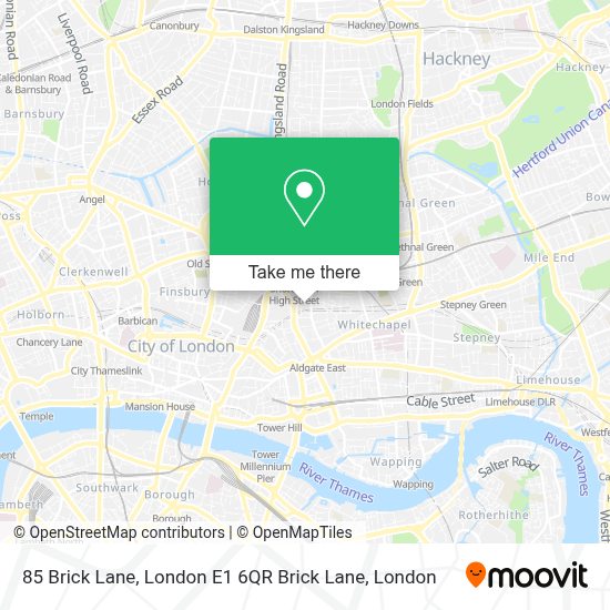 How to Get to 85 Brick Lane, London E1 6QR Brick Lane in Spitalfields ...
