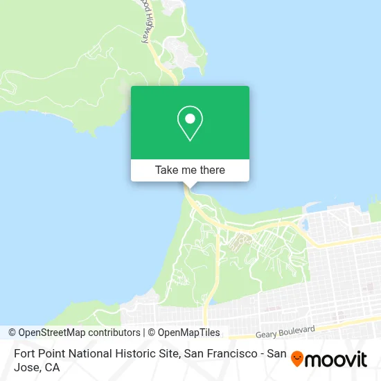 How to Get to Fort Point National Historic Site in Presidio by Bus or BART?