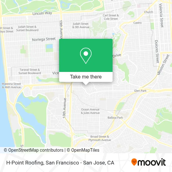 ¿Cómo llegar a H-Point Roofing en West Of Twin Peaks en autobús, BART ...