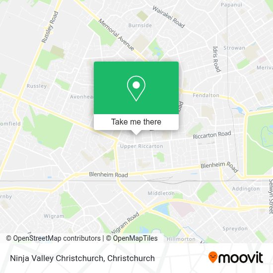 How to get to Ninja Valley Christchurch by bus?