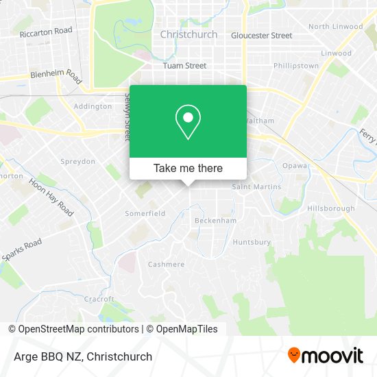 How to get to Arge BBQ NZ in Christchurch by bus?