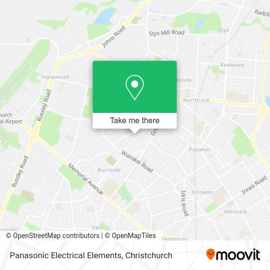 How to get to Panasonic Electrical Elements in Christchurch by bus?