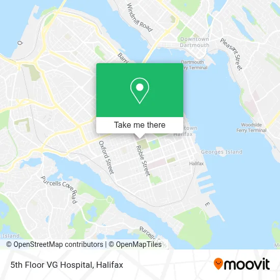 How to Get to 5th Floor VG Hospital in Halifax Citadel-Sable Island by Bus?