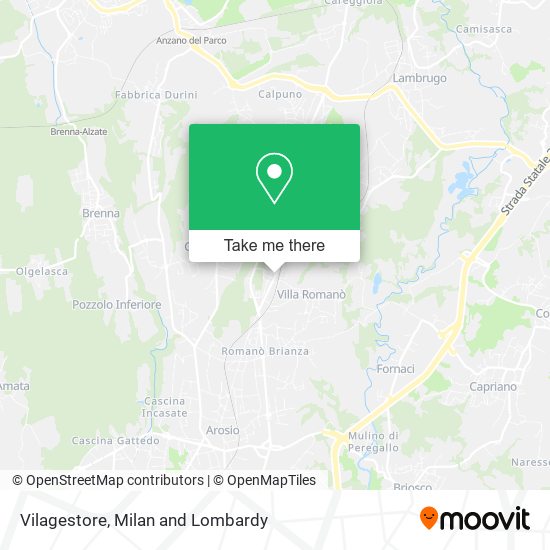 How to Get to Vilagestore in Inverigo by Bus or Train?