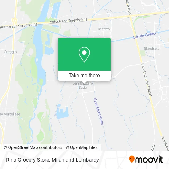 How to Get to Rina Groceries in San Nazzaro Sesia by Bus?