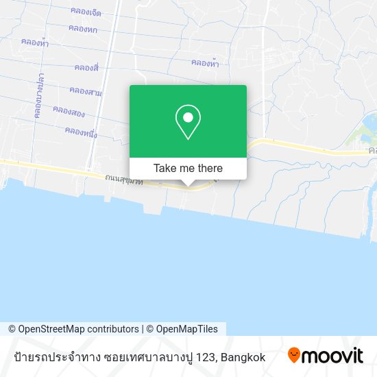 How to Get to ป้ายรถประจำทาง ซอยเทศบาลบางปู 123 in Bangkok by Bus?