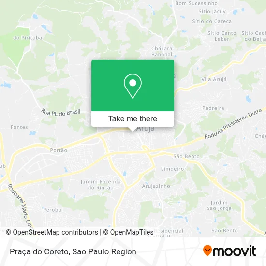 How to Get to Praça do Coreto in Arujá by Bus?