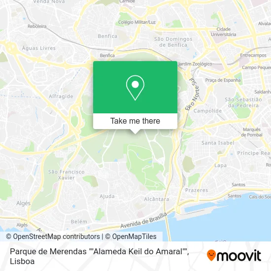 How to Get to Parque de Merendas ""Alameda Keil do Amaral"" in Lisboa by Bus, Train, Metro ...