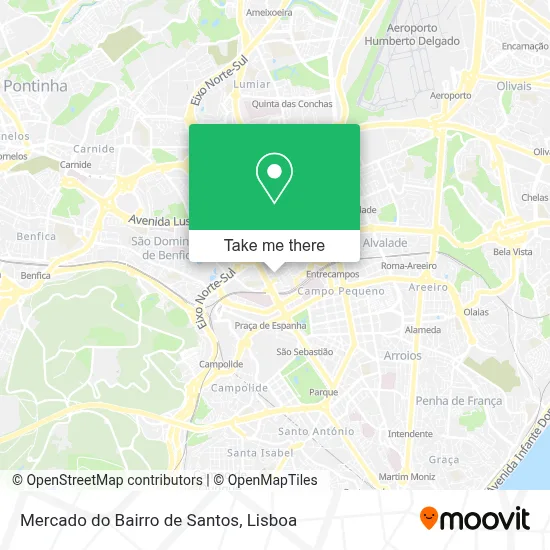 How to Get to Mercado do Bairro de Santos in Lisboa by Bus, Train or Metro?