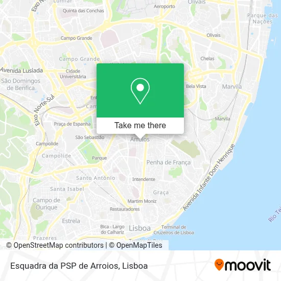 How to Get to Esquadra da PSP de Arroios in Lisboa by Bus, Metro, Train ...