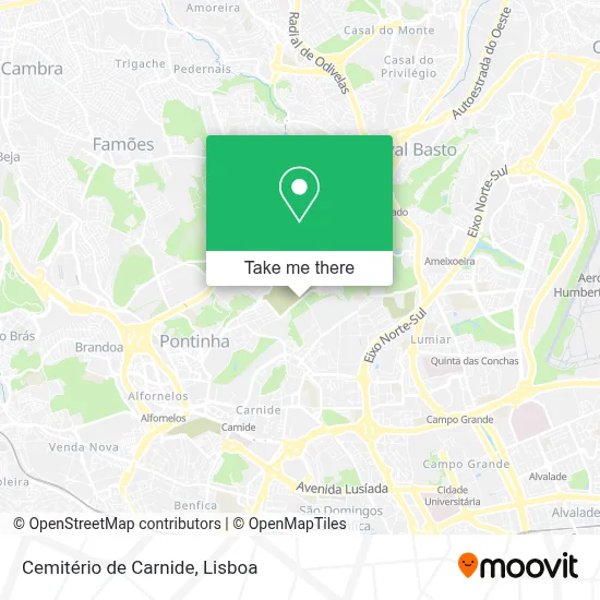 How to Get to Cemitério de Carnide in Lisboa by Bus, Metro, Train or Ferry?