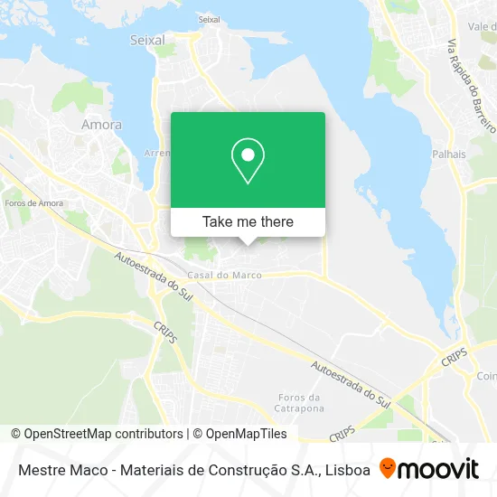 Como chegar a Mestre Maco - Materiais de Construção S.A. em Seixal por ...