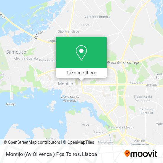Como chegar a Montijo (Av Olivença ) Pça Toiros através de autocarro?