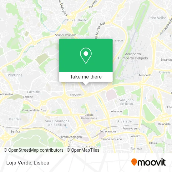 Como chegar a Loja Verde em Lisboa por autocarro, comboio ou metro?
