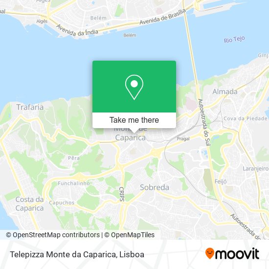 Como chegar a Telepizza Monte da Caparica em Almada por autocarro ...