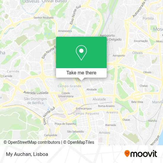 Como chegar a My Auchan em Lisboa por autocarro, comboio, metro ou ...