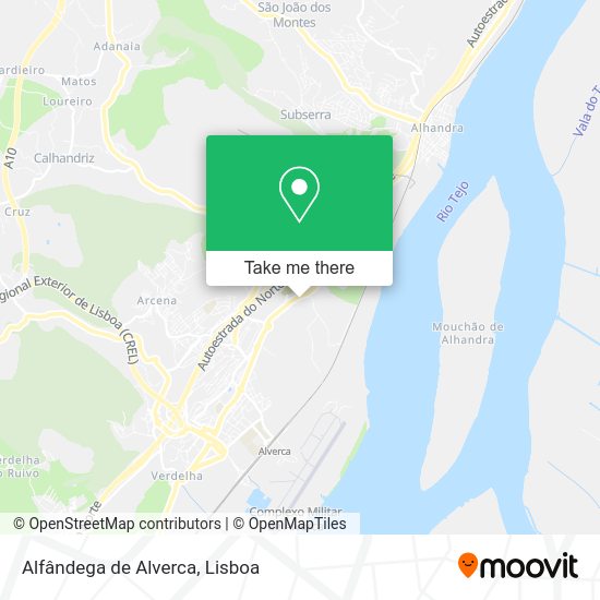 How to get to Alfândega de Alverca in Vila Franca De Xira by bus or train?