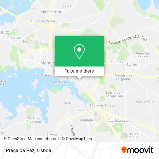 Como chegar a Praça da Paz em Montijo por autocarro?