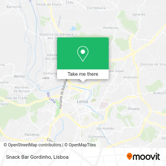Como chegar a Snack Bar Gordinho em Lisboa por autocarro ou comboio?