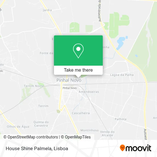 Como chegar a House Shine Palmela através de autocarro ou comboio?
