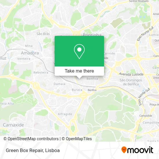Como chegar a Green Box Repair em Lisboa por autocarro, comboio ou metro?