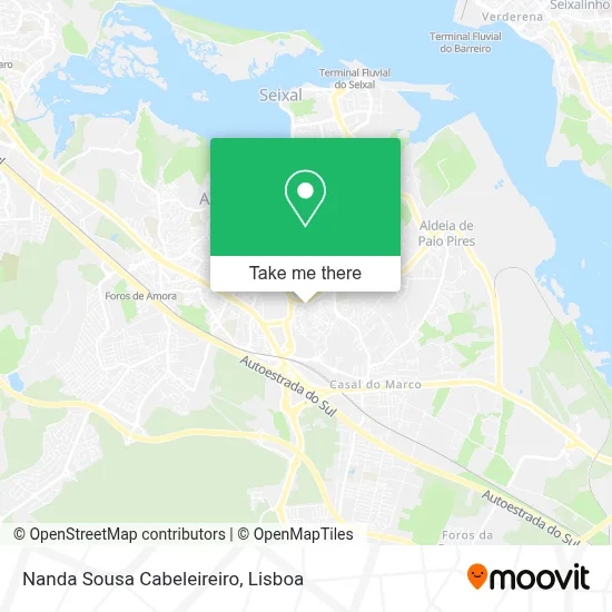 Como chegar a Nanda Sousa Cabeleireiro em Seixal por autocarro, comboio ...