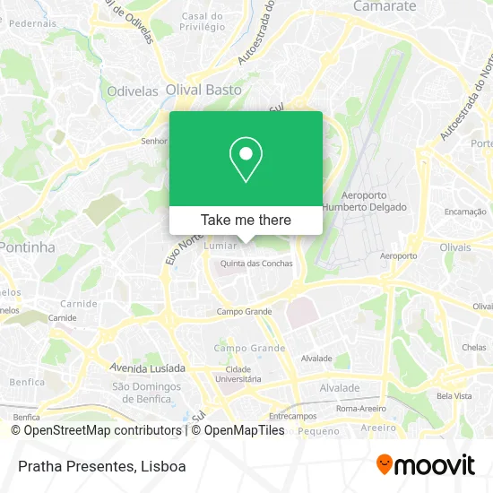 Como chegar a Pratha Presentes em Lisboa por autocarro, metro ou comboio?
