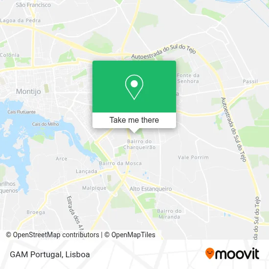 Como chegar a GAM Portugal em Montijo por autocarro?