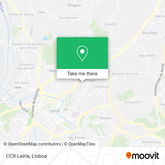Como chegar a CCR Leiria em Lisboa por autocarro ou comboio?