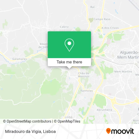 Como chegar a Miradouro da Vigia em Sintra por autocarro ou comboio?