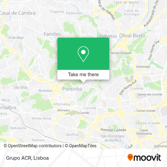 Como chegar a Grupo ACR em Lisboa por autocarro, metro, comboio ou ferry?