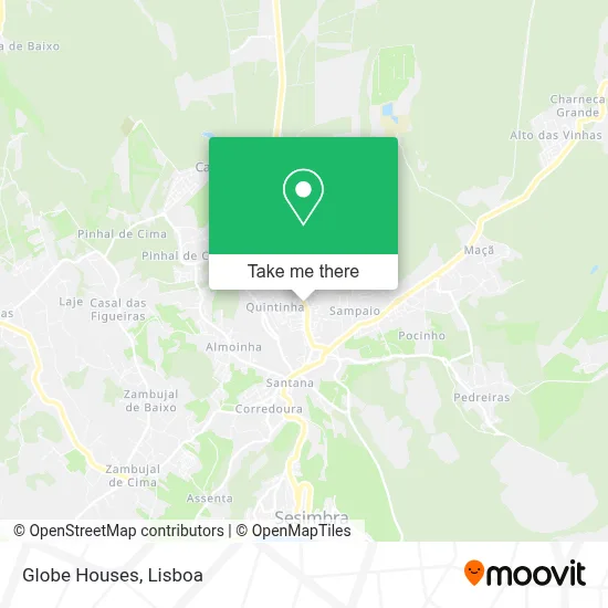 Como chegar a Globe Houses em Sesimbra por autocarro?