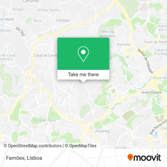 How to Get to Famões in Odivelas by Bus or Metro?