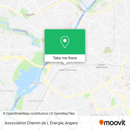 How to get to Association Chemin de L Énergie in Angers by bus or train?