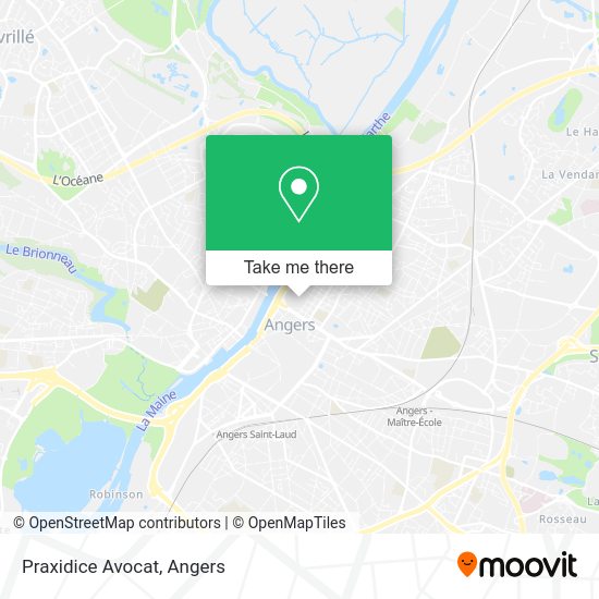 How to get to Praxidice Avocat in Angers by bus or light rail?