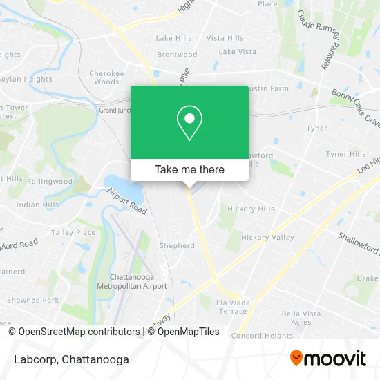 ¿Cómo llegar a Labcorp en Chattanooga en autobús?