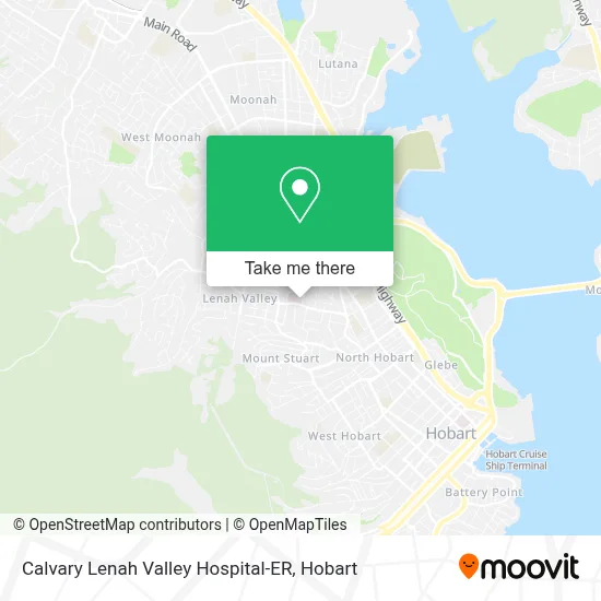 How to Get to Calvary Lenah Valley Hospital-ER in Hobart by Bus?