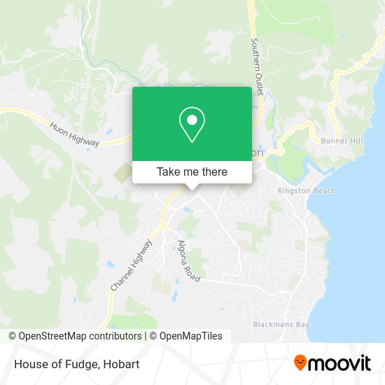 How to get to House of Fudge in Kingborough by bus?