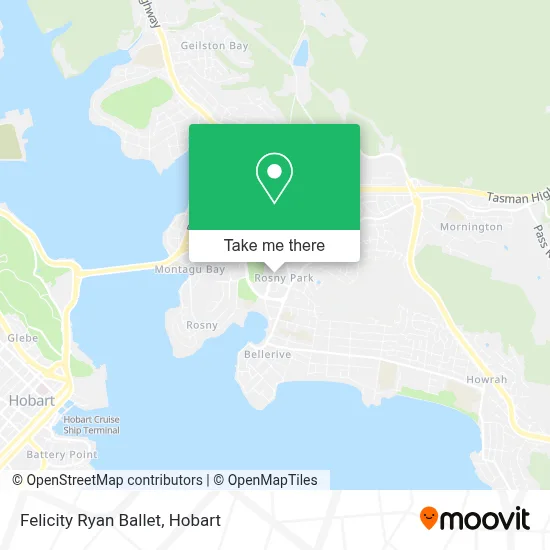 How to Get to Felicity Ryan Ballet in Clarence by Bus?