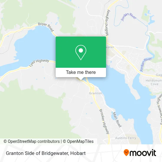 How to Get to Granton Side of Bridgewater in Derwent Valley by Bus?