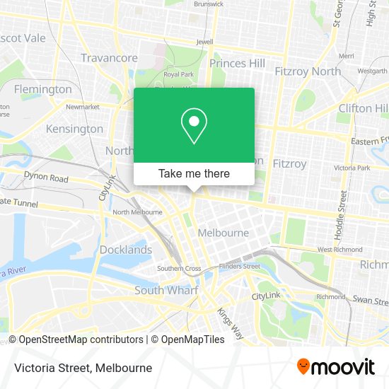 How to Get to Victoria Street in North Melbourne by Tram, Train or Bus?