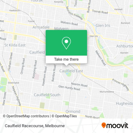 How to Get to Caulfield Racecourse in Caulfield East by Train, Bus or Tram?