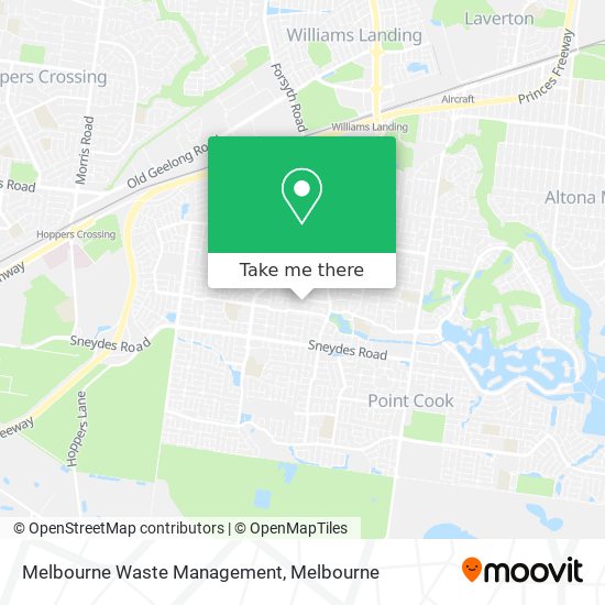 How to get to Melbourne Waste Management in Point Cook by Bus or Train?