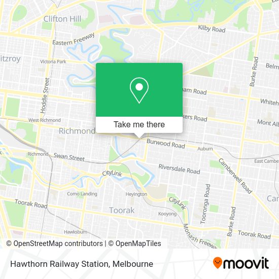 How to get to Hawthorn Railway Station by train, bus or tram?
